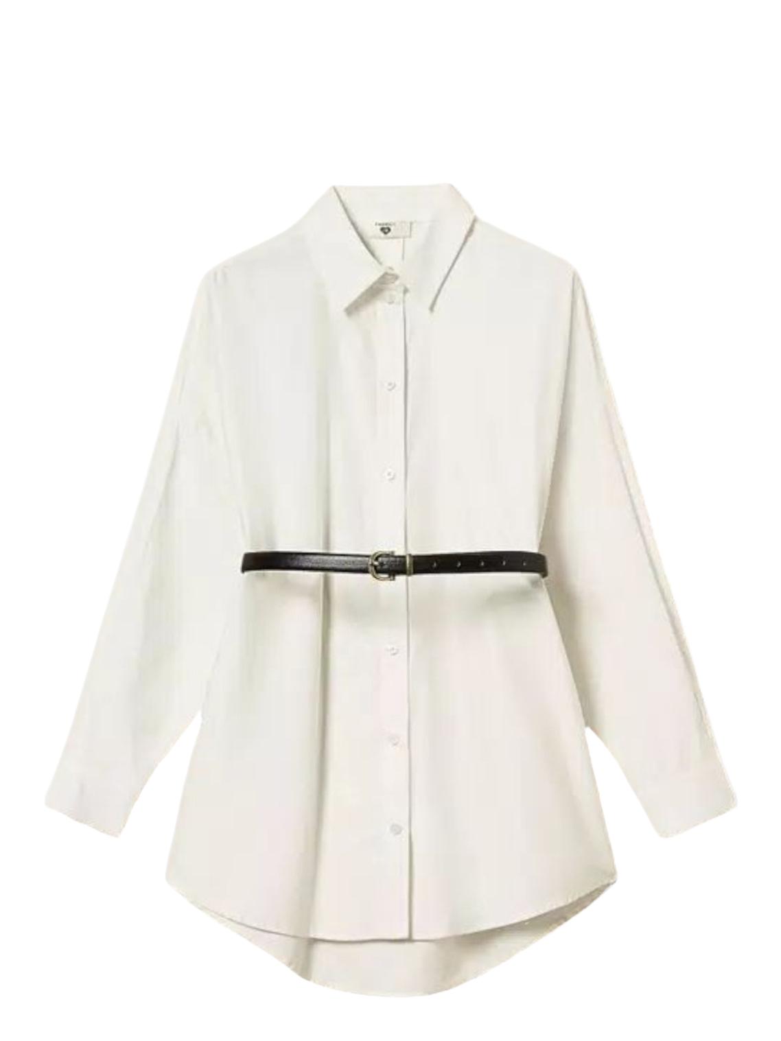TWINSET Twinset Belted Poplin Shirt